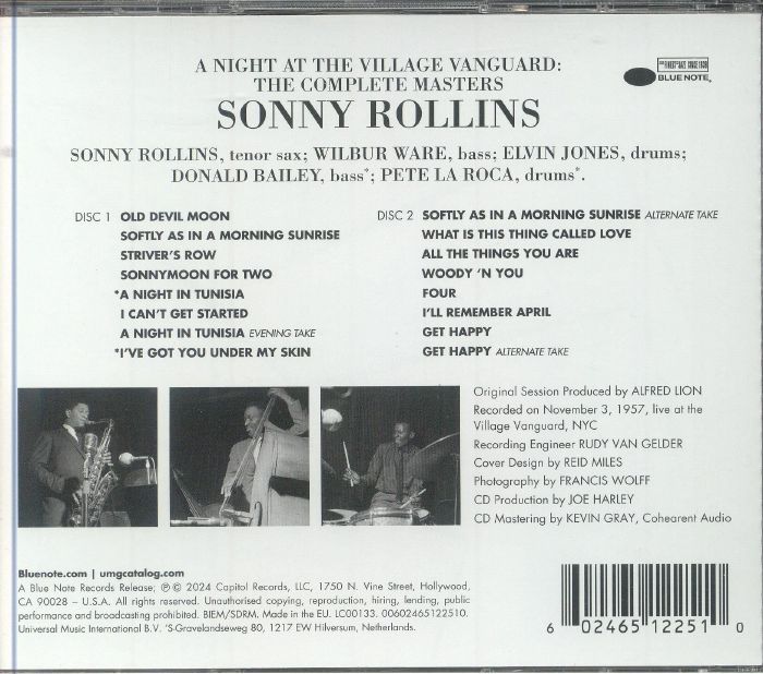 Sonny ROLLINS - A Night At The Village Vanguard: The Complete Masters CD at Juno Records.