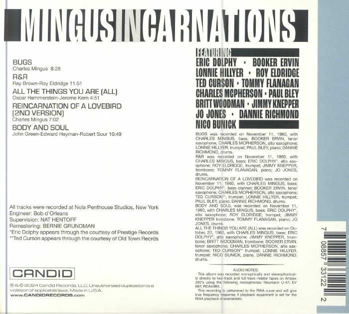 Charles MINGUS - Incarnations CD at Juno Records.