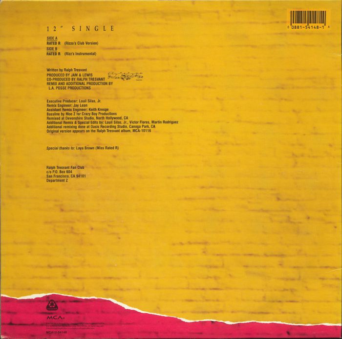 Ralph TRESVANT - Rated R Vinyl at Juno Records.