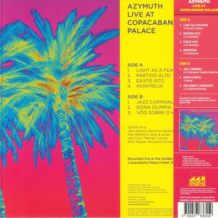 AZYMUTH - Live At Copacabana Palace Vinyl at Juno Records.