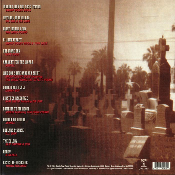 VARIOUS - Murder Was The Case: The Soundtrack (30th Anniversary Edition ...