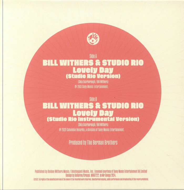 Bill WITHERS/STUDIO RIO - Lovely Day レコード at Juno Records.