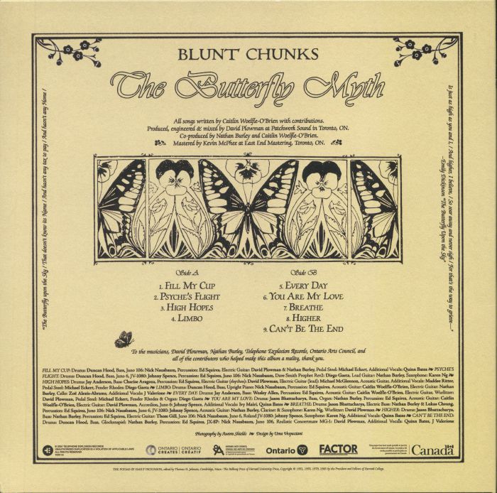 BLUNT CHUNKS - The Butterfly Myth Vinyl at Juno Records.