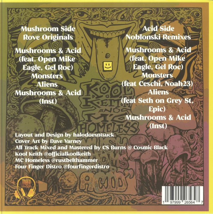 KOOL KEITH/MC HOMELESS - Mushrooms & Acid (Record Store Day RSD 2024 ...