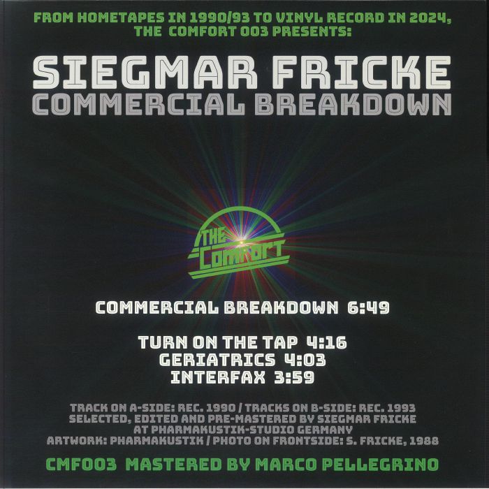 Siegmar FRICKE - Commercial Breakdown EP Vinyl at Juno Records.