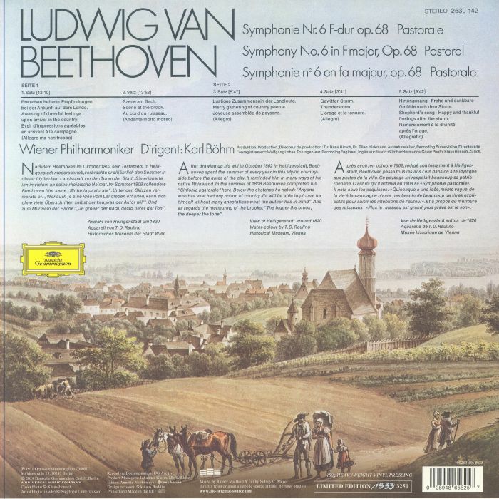Ludwig VAN BEETHOVEN/KARL BOHM/WIENER PHILHARMONIKER - Symphony No 6 ...