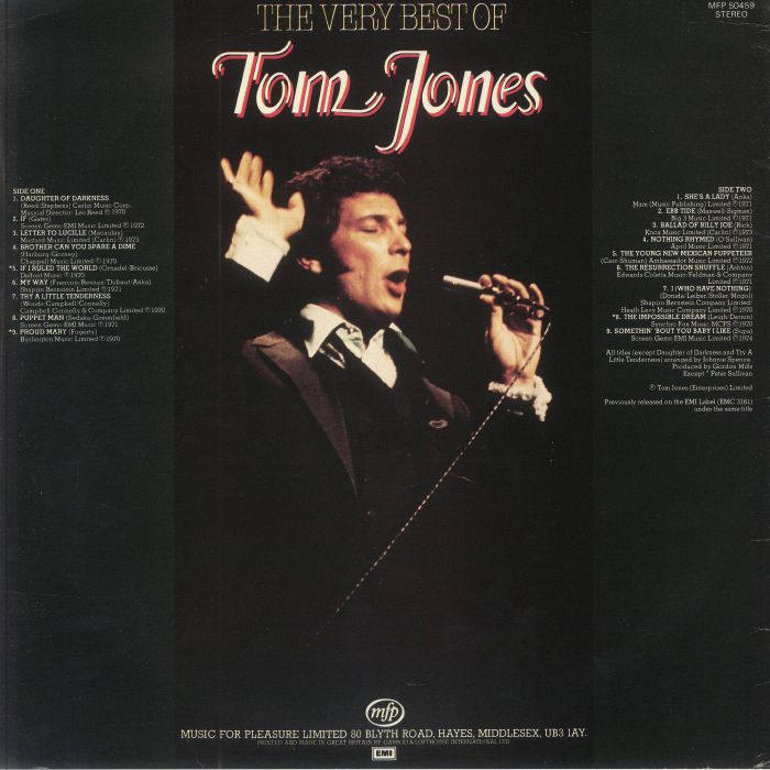 Tom JONES - The Very Best Of Tom Jones (warehouse find) Vinyl at Juno ...