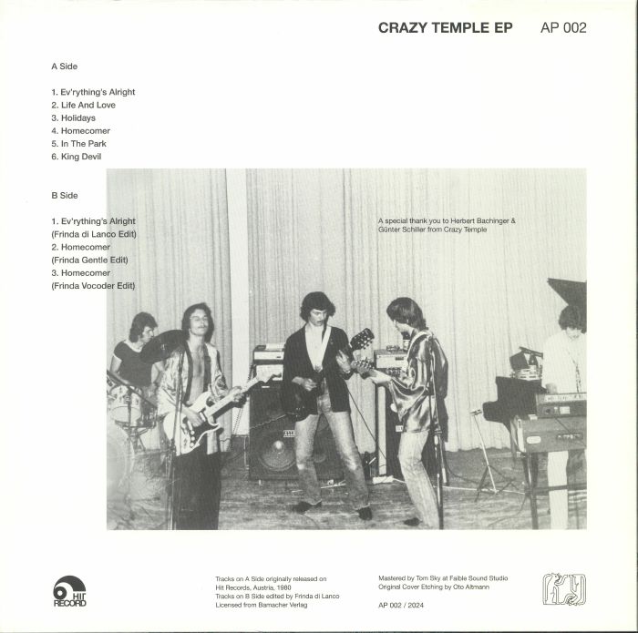 CRAZY TEMPLE - Crazy Temple Vinyl at Juno Records.