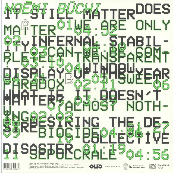 Noemi BUCHI - Does It Still Matter Vinyl at Juno Records.