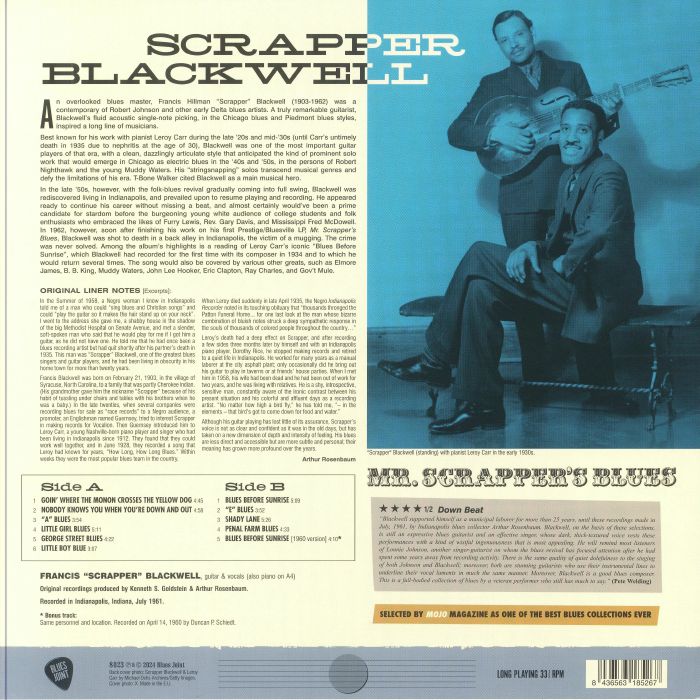 Scrapper BLACKWELL - Mr Scrapper's Blues Vinyl at Juno Records.