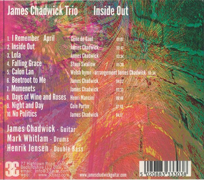JAMES CHADWICK TRIO - Inside Out CD at Juno Records.