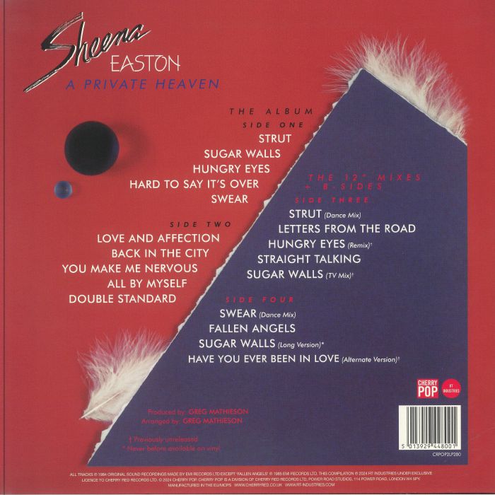 Sheena EASTON - A Private Heaven (40th Anniversary Edition) (remastered) Vinyl at Juno Records.