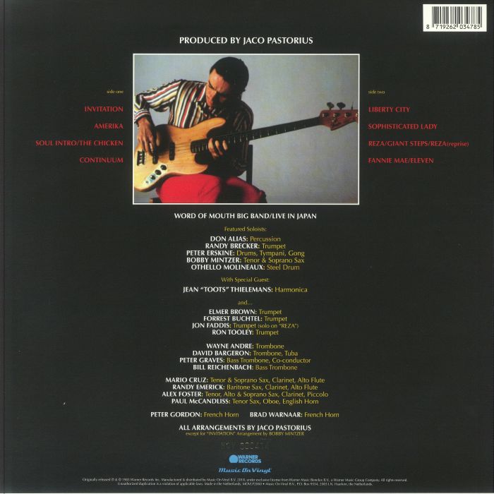 Jaco PASTORIUS - Invitation (reissue) Vinyl at Juno Records.