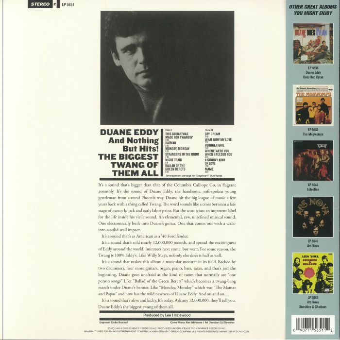 Duane EDDY - The Biggest Twang Of Them All (reissue) Vinyl at Juno Records.