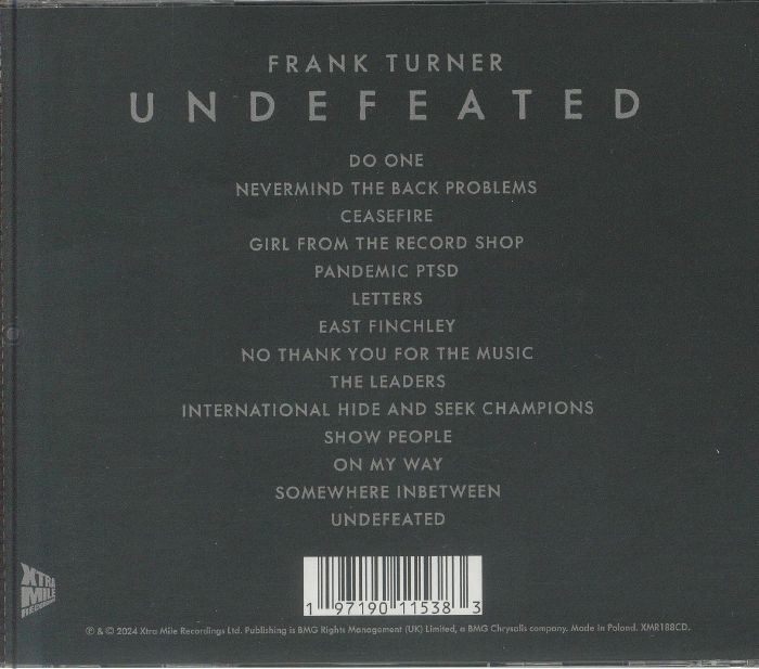 Frank TURNER - Undefeated CD at Juno Records.