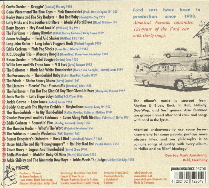 VARIOUS - 121 Years Of The Ford Car CD at Juno Records.
