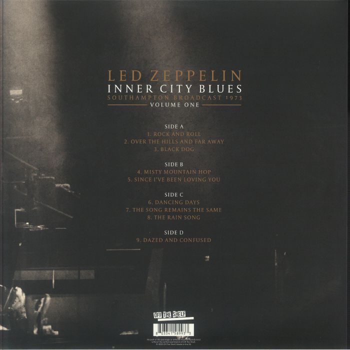 LED ZEPPELIN - Inner City Blues Vol 1: Southampton Broadcast 1973 Vinyl ...