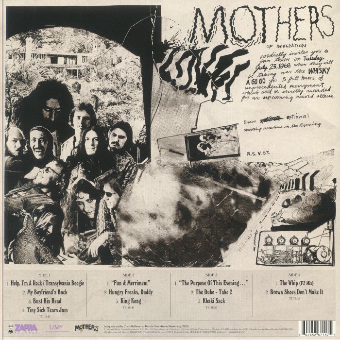 Frank ZAPPA & THE MOTHERS OF INVENTION - Whiskey A Go Go 1968: Highlights Vinyl at Juno Records.