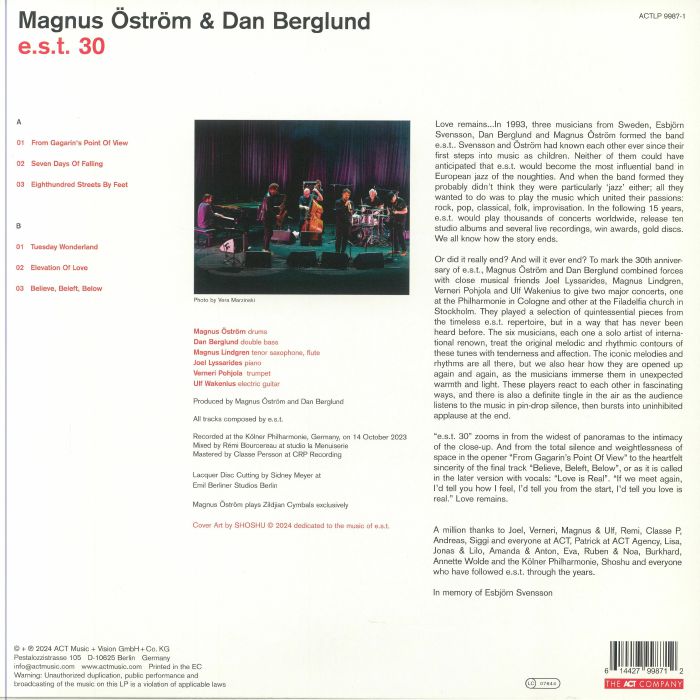 Magnus OSTROM/DAN BERGLUND - EST 30 Vinyl at Juno Records.