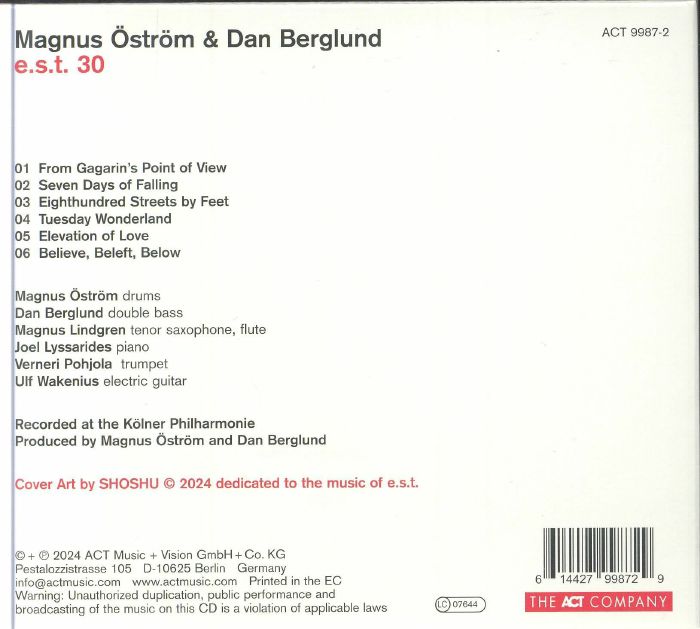 Magnus OSTROM/DAN BERGLUND - Est 30 CD at Juno Records.
