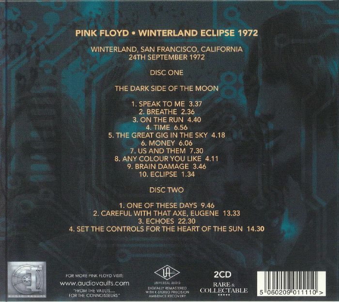 PINK FLOYD - Winterland Eclipse 1972 CD at Juno Records.