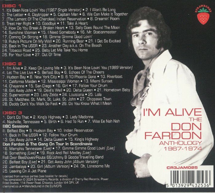 Don FARDON - I'm Alive: The Don Fardon Anthology 1967-1974 CD at Juno ...