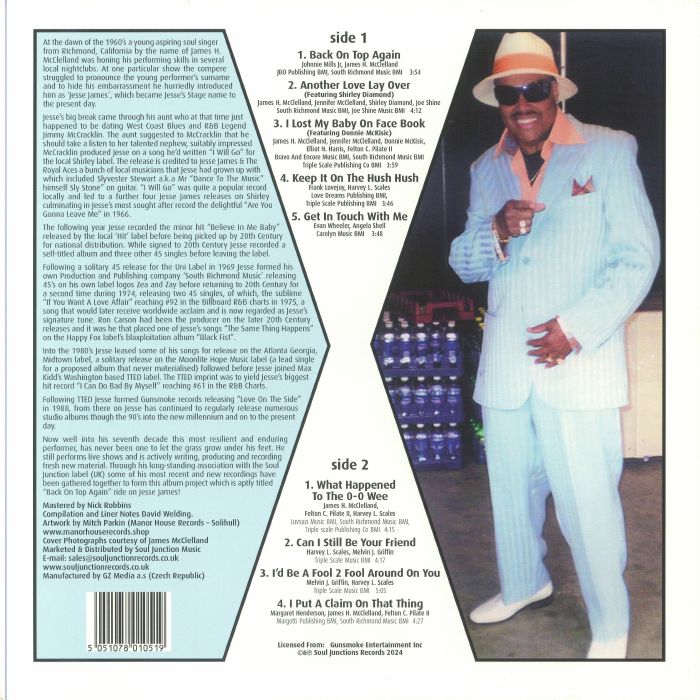 Jesse JAMES - Back On Top Again レコード at Juno Records.