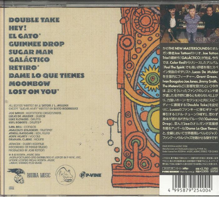 JOE TATTON TRIO with LUCAS DE MULDER - Galactico CD at Juno Records.