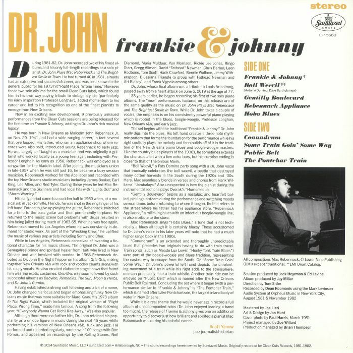 DR JOHN - Frankie & Johnny Vinyl at Juno Records.