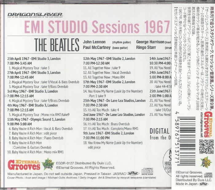 The BEATLES - EMI Studio Sessions 1967 Vol 3 CD at Juno Records.
