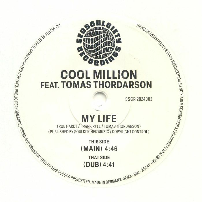COOL MILLION feat TOMAS THORDARSON - My Life Vinyl at Juno Records.