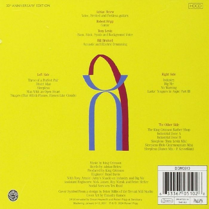KING CRIMSON - Three Of A Perfect Pair (remastered) CD at Juno Records.