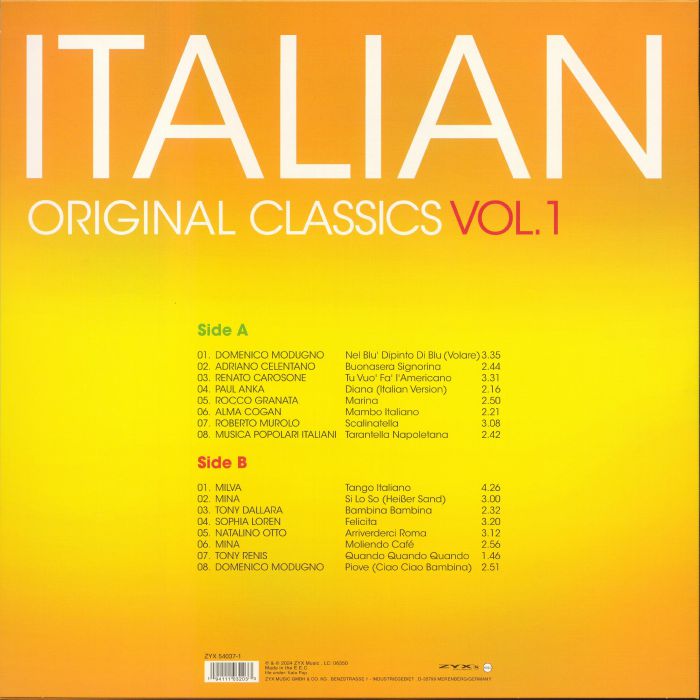 VARIOUS - Original Italian Classics Vol 1 Vinyl at Juno Records.