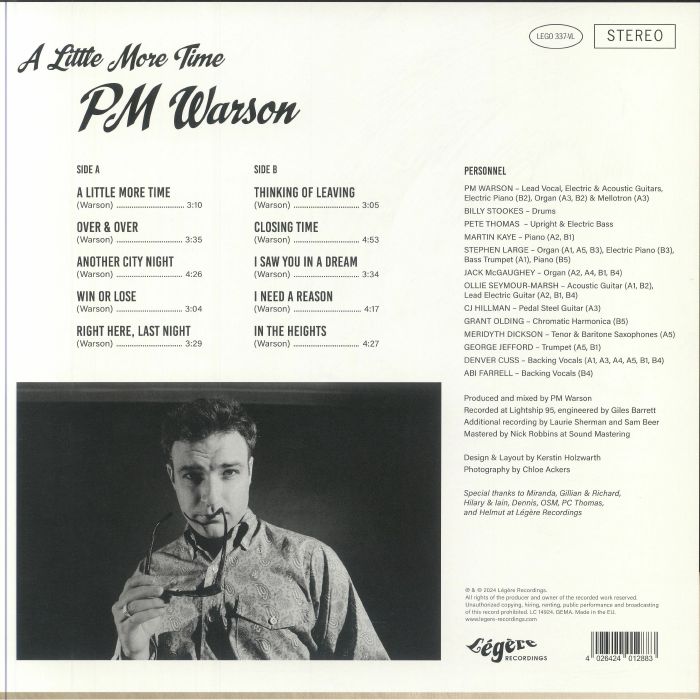 PM WARSON - A Little More Time Vinyl at Juno Records.