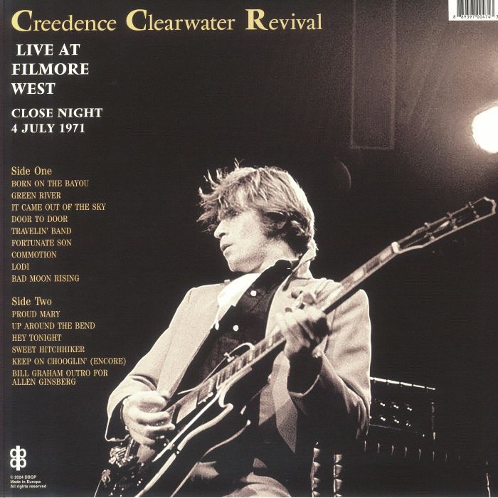 CREEDENCE CLEARWATER REVIVAL - Live At Filmore West: Close Night July 4 ...