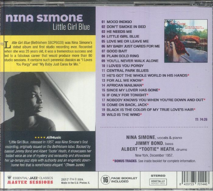 Nina SIMONE - Little Girl Blue CD at Juno Records.