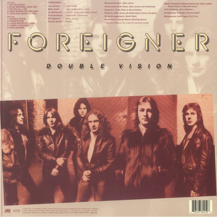 FOREIGNER - Double Vision (reissue) Vinyl at Juno Records.