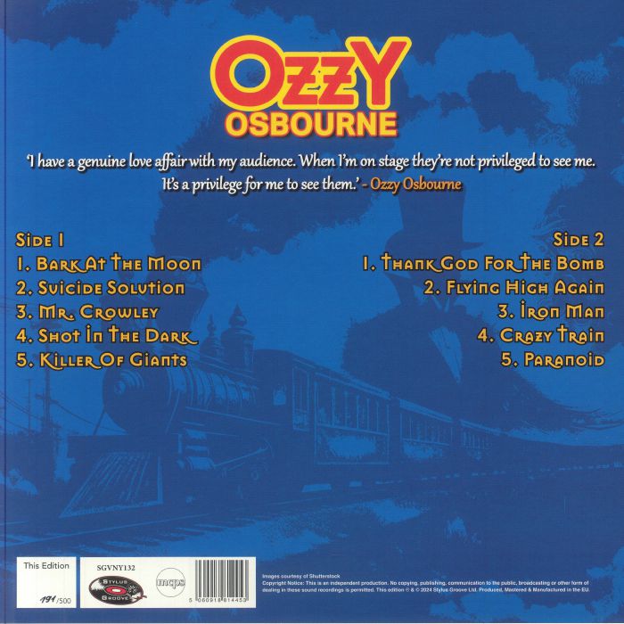 Ozzy OSBOURNE - Mr Crowley: The Legendary Broadcast 1st April 1986 Kansas City Vinyl at Juno ...