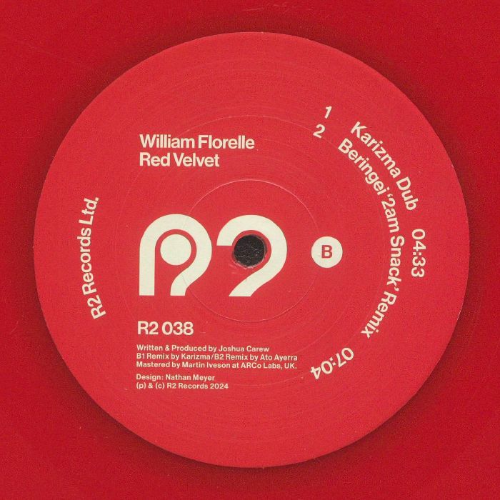 William FLORELLE - Red Velvet Vinyl at Juno Records.
