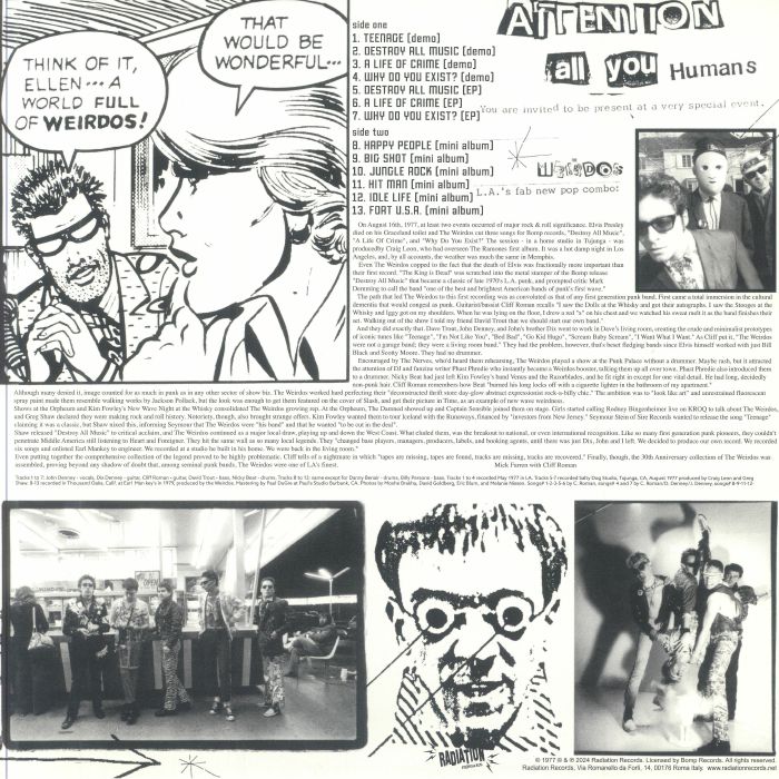 The WEIRDOS - Destroy All Music (reissue) Vinyl at Juno Records.