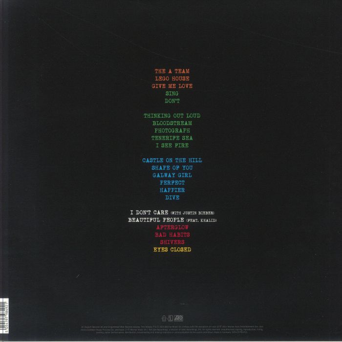 Ed SHEERAN - Plus/Minus/Equals/Divide/Multiply (Tour Collection) Vinyl ...