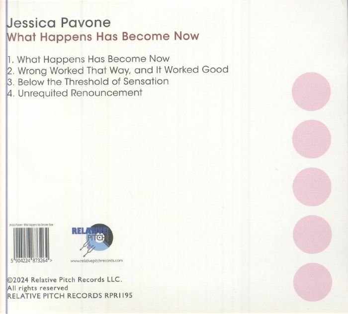 Jessica PAVONE - What Happens Has Become Now CD at Juno Records.