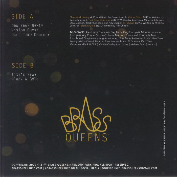 BRASS QUEENS - Black & Gold Vinyl at Juno Records.