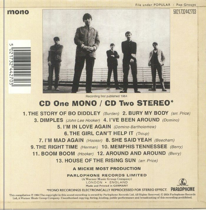 The Animals debut album 60th Anniversary - stereo release on CD | Steve ...