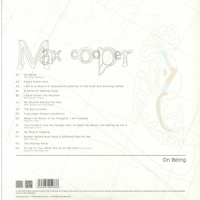 Max COOPER - On Being Vinyl at Juno Records.