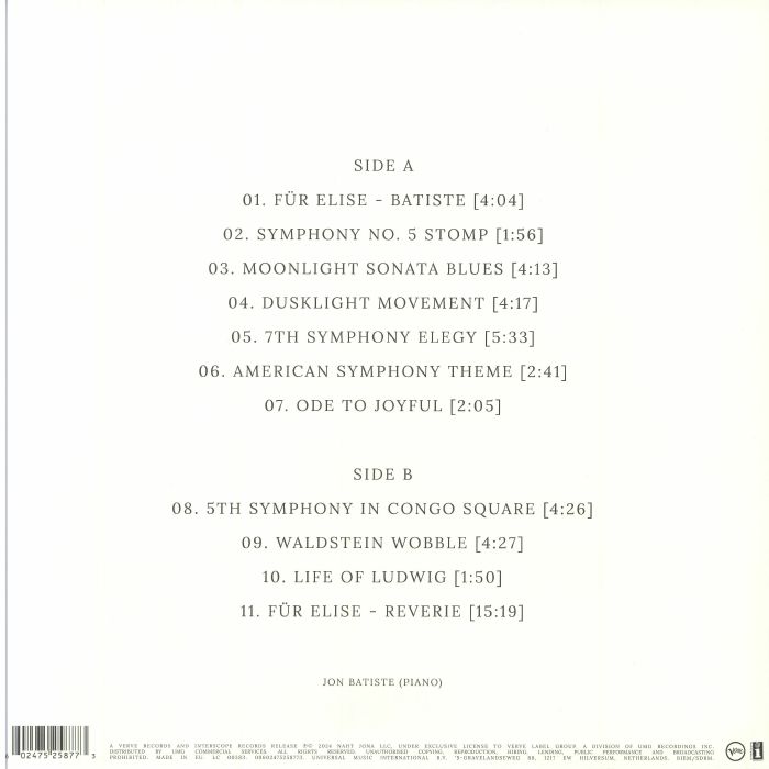 Jon BATISTE - Beethoven Blues Vinyl at Juno Records.