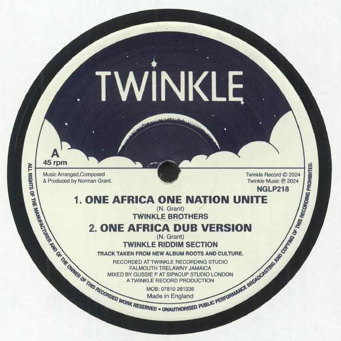 TWINKLE BROTHERS/TWINKLE RIDDIM SECTION - One Africa One Nation Unite ...
