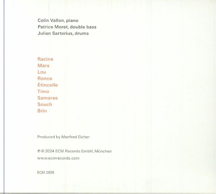 Colin VALLON/PATRICE MORET/JULIAN SARTORIUS - Samares CD at Juno Records.