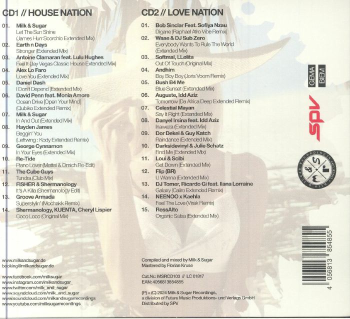VARIOUS - Milk & Sugar House Nation Ibiza 2024 CD at Juno Records.