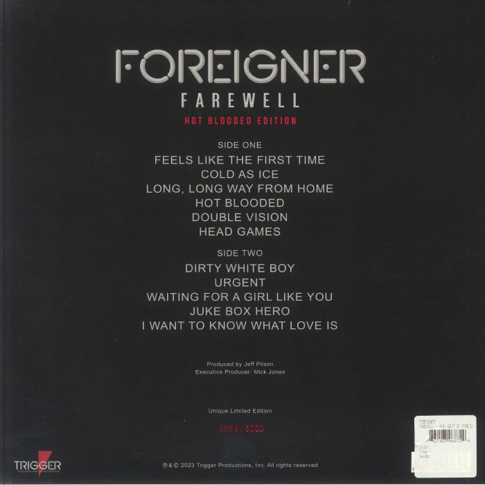 FOREIGNER - Farewell: Very Best Of Foreigner (Hot Blooded Edition ...